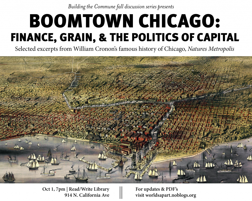 Oct 1, 7pm: Boomtown Chicago. Finance, Grain, and the Politics of ...